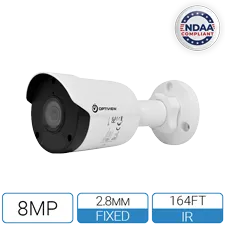 IP8MIBC-28-SDAU-NCV - 8MP 4K Bullet Camera w/ Built-in Mic - Optiview